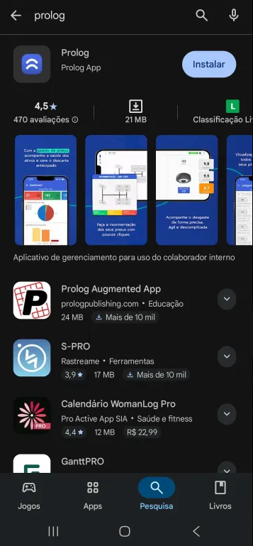 Login - Como acessar o Prolog app
